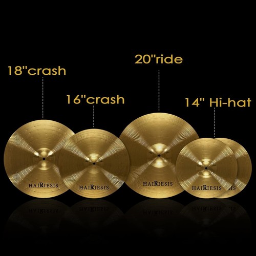 Cymbal Exquisite Alloy Cymbal Set 14″/16″/18″/20″ 5 Pieces Drum | eBay