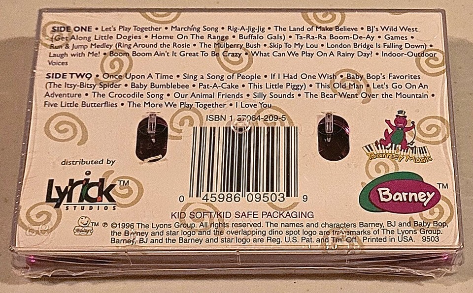 BARNEY The Dinosaur ~ Run, Jump, Skip & Sing PURPLE Cassette NEW | eBay