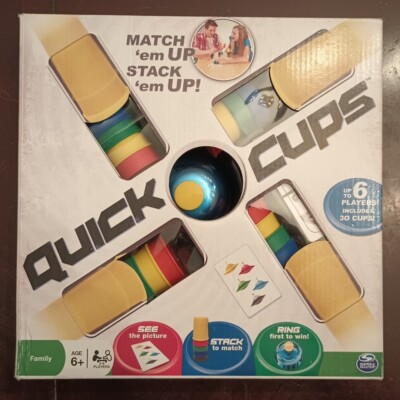 Spin Master Quick Cups Family Game Matching & Stacking Fun Complete ...
