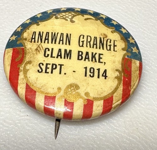 1914 Providence Rhode Island Anawan Grange Clam Bake Festival Pin ...