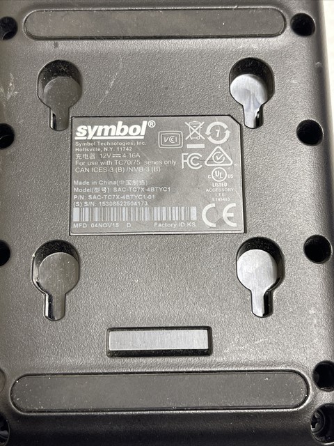 Zebra Symbol 4-Slot Battery Charging Base SAC-TC7X-4BTYC1 TC75 TC70 ...