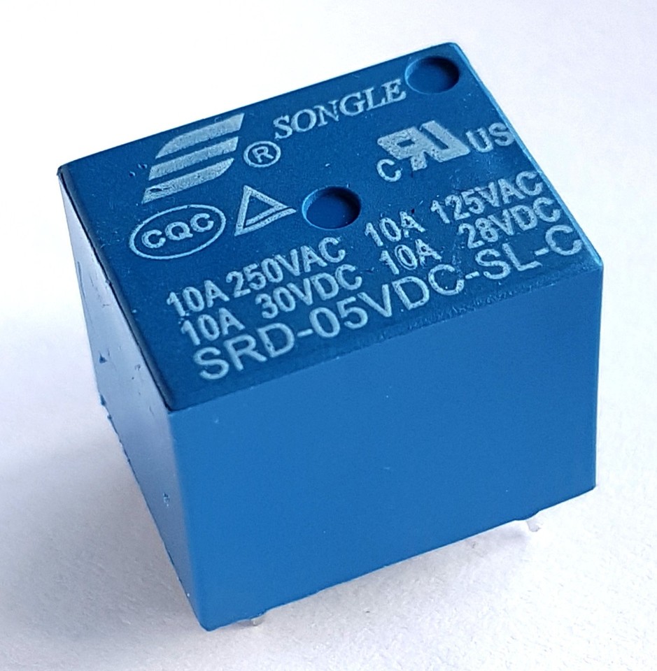 Songle 5V relay, SPDT, 10A 250v AC, 10A 30v DC, SRD-05VDC-SL-C –ref:575 ...