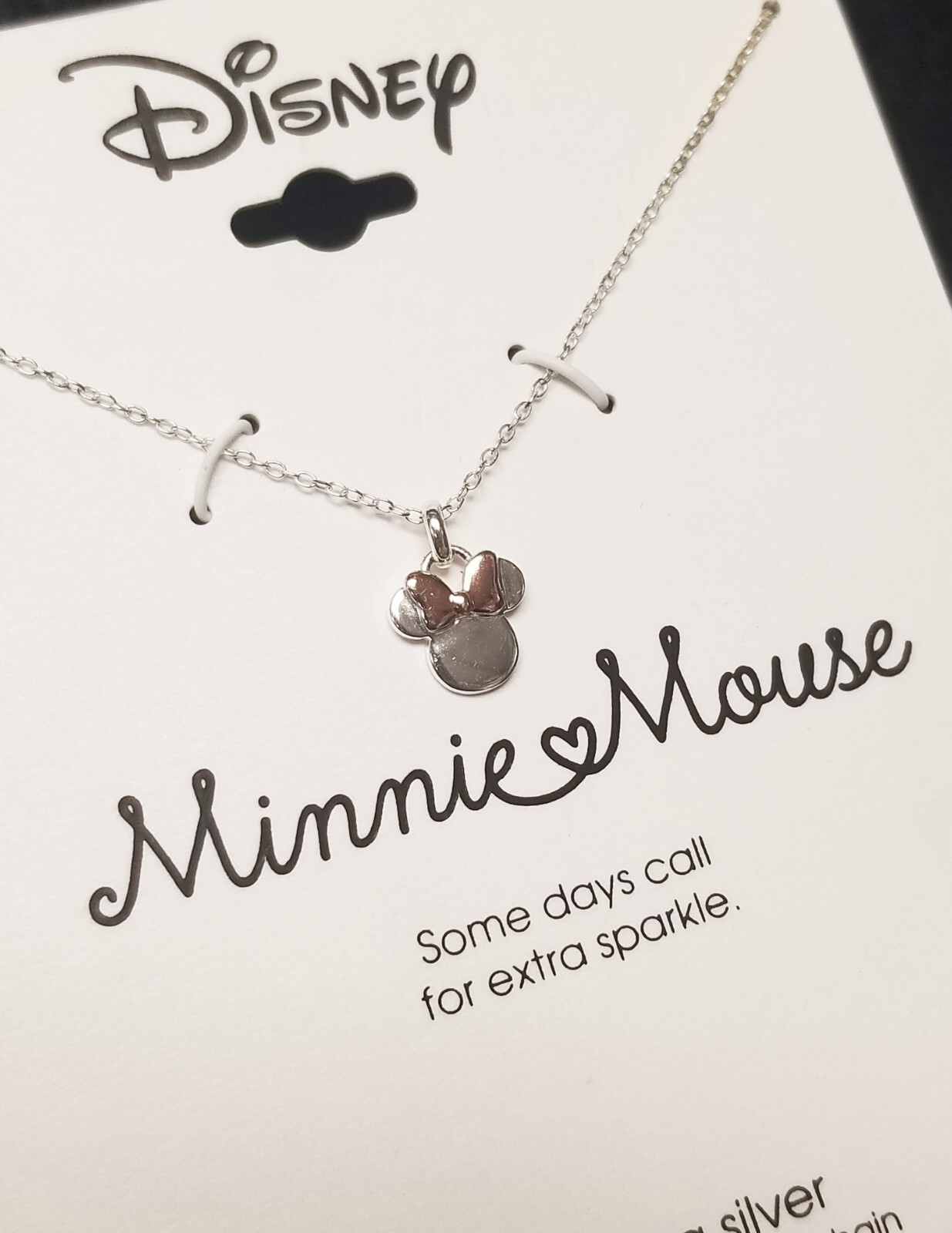 NOC Disney Minnie Mouse Rose Gold Plated & Sterling Silver Pendant ...