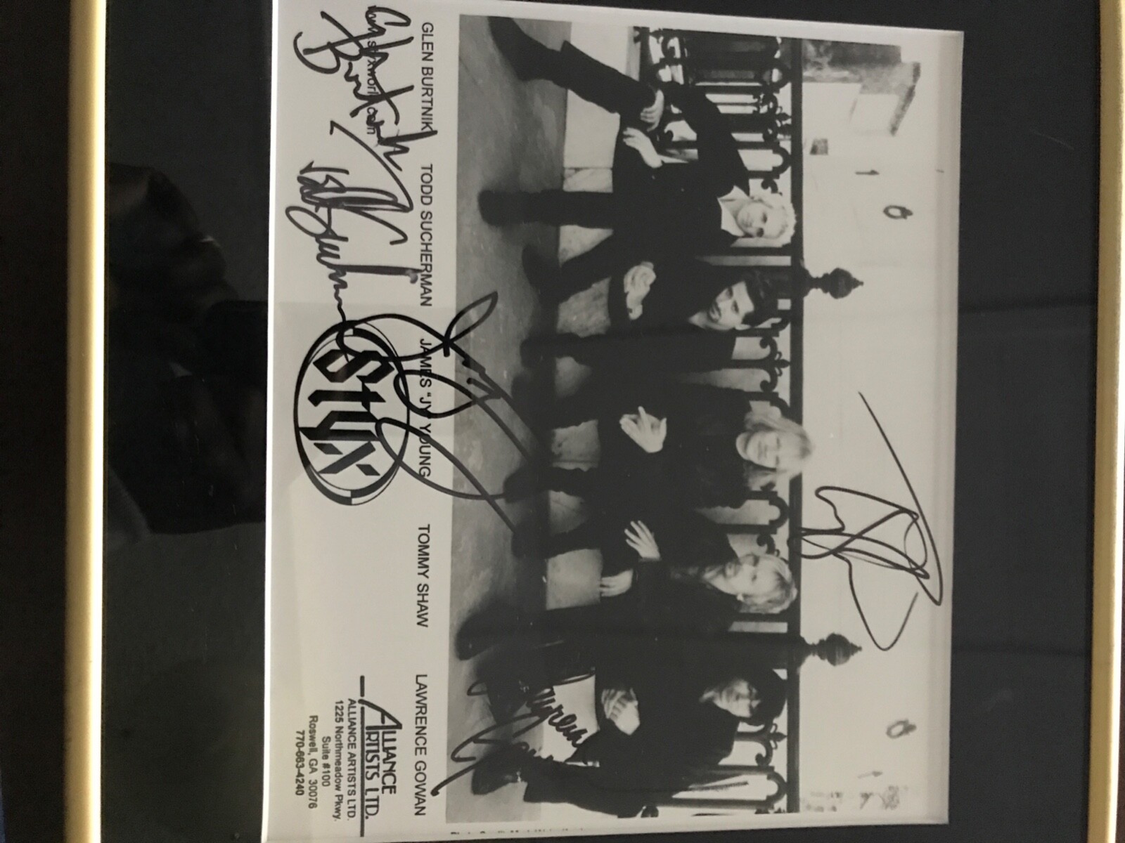 Custom Frame STYX AUTOGRAPHED SIGNED 8X10 PICTURE 5 SIGNATURES ****RARE ...
