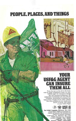 1969 USF&G Insurance Company Vintage Color Print Ad Ephemera | eBay