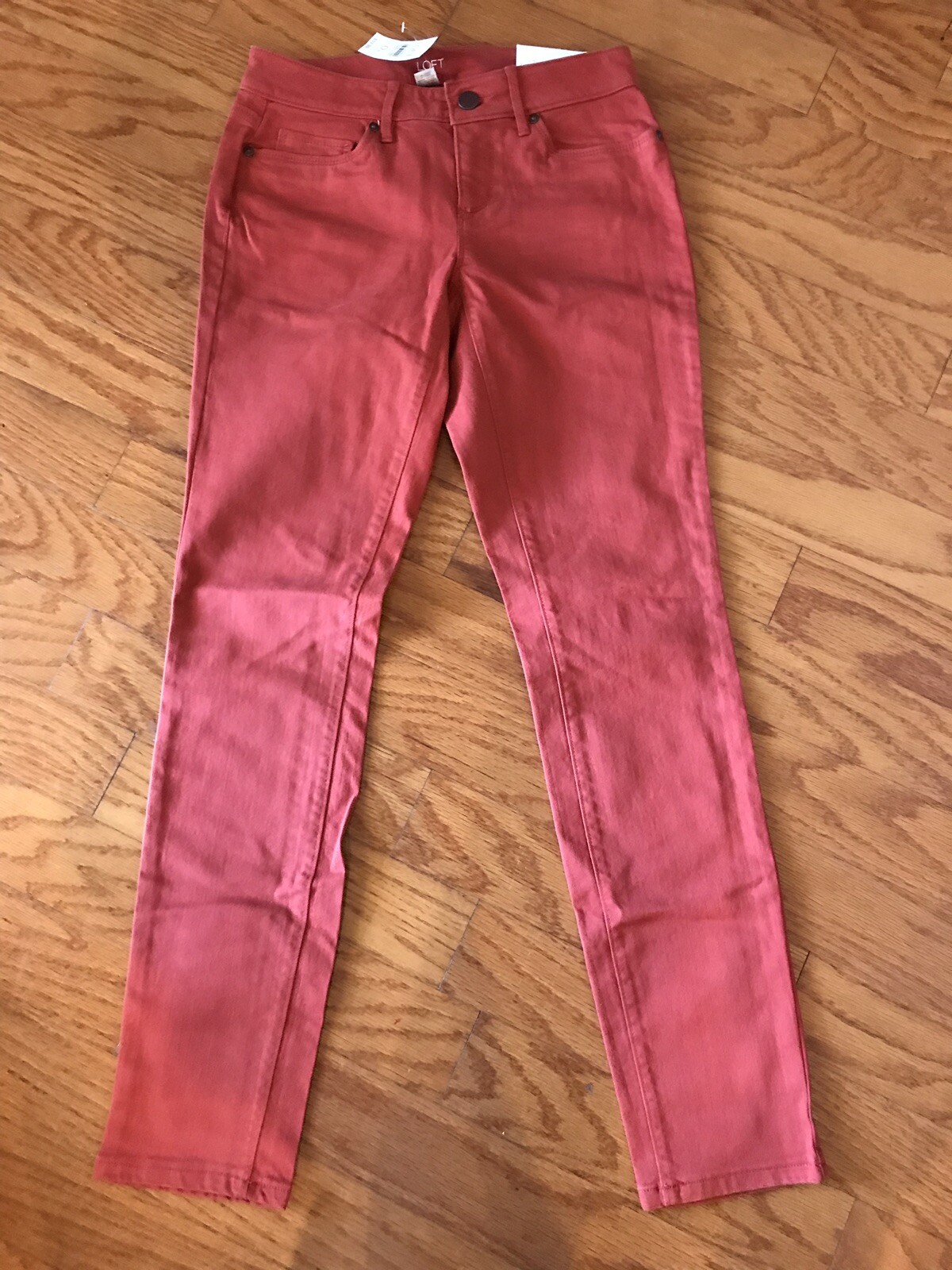 LOFT, SIZE 0, Curvy Skinny, Rust Colored Jeans. (Orig $59.99). NEW. | eBay
