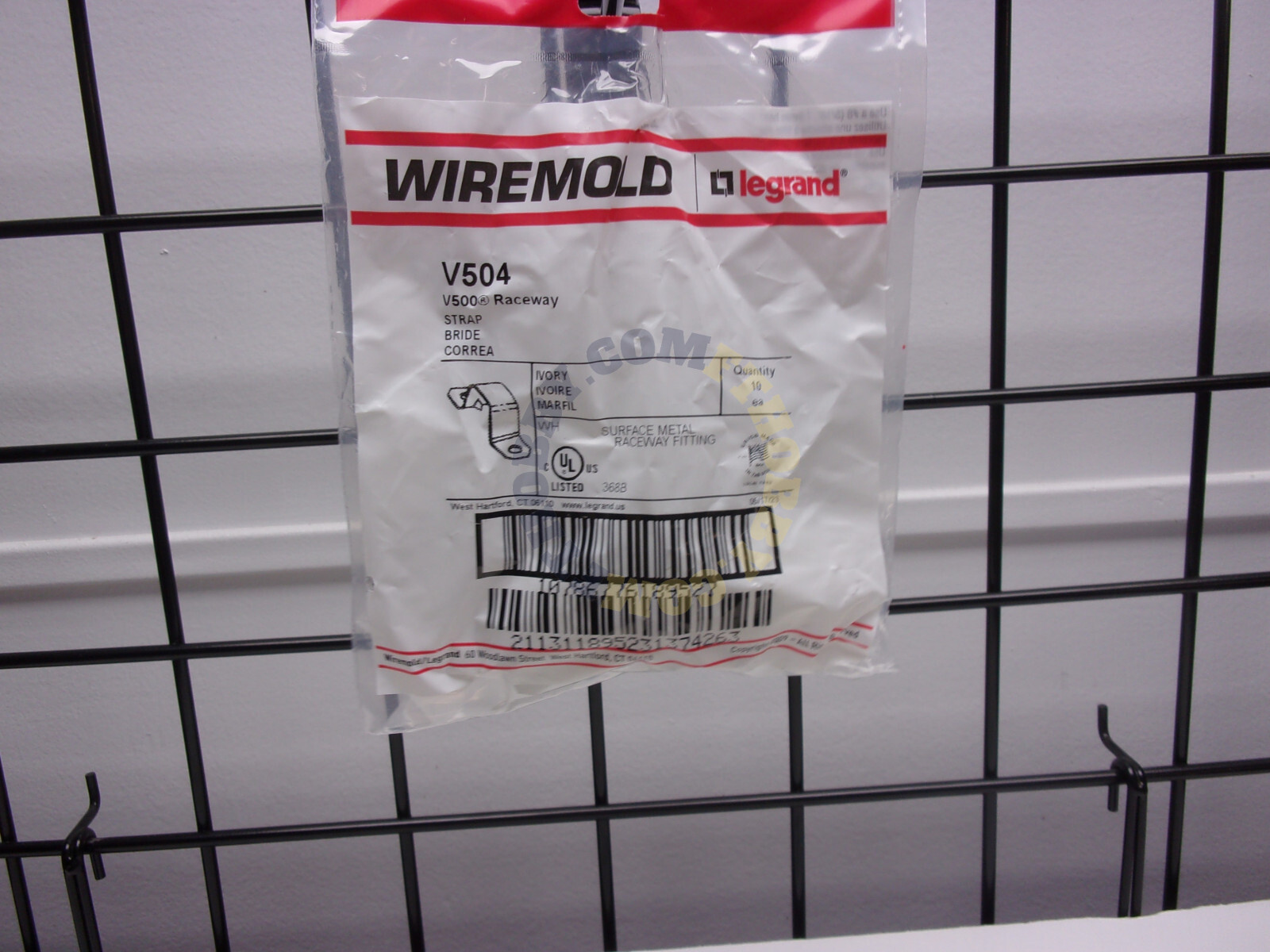 Pack of 10 Wiremold 500 (One- or Two-Hole) Fitting - V504 - Ivory | eBay
