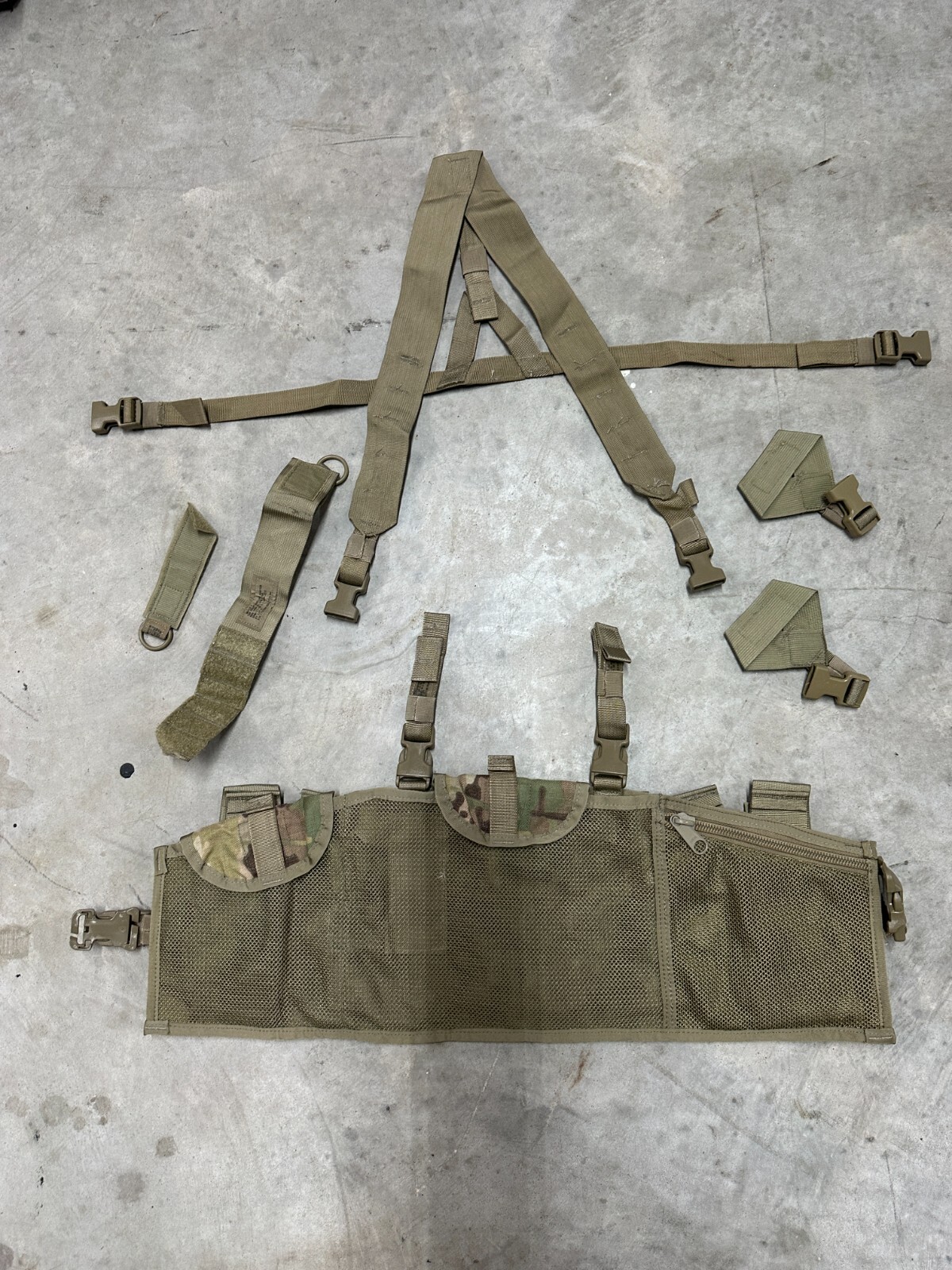 Complete US Army OCP Multicam Molle II Tactical Assault Panel TAP Chest ...