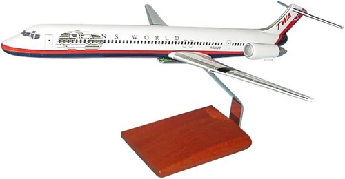 TWA Trans World Airlines Douglas MD-80 Desk Top Display Model 1/100 SC ...