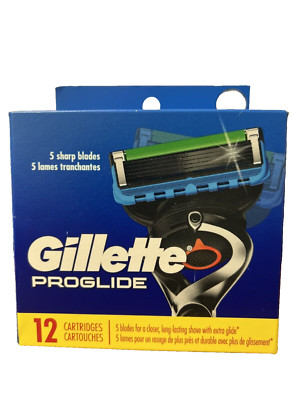 Gillette Proglide Men Razor Blades 12 Cartridges Factory Sealed Also ...