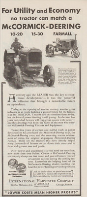 McCORMICK-DEERING FARMALL TRACTOR PRINT AD 1931 INTERNATIONAL HARVESTER ...