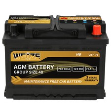 Autocraft Gold Battery Group Size H6 730 CCA 48H6 for sale online | eBay