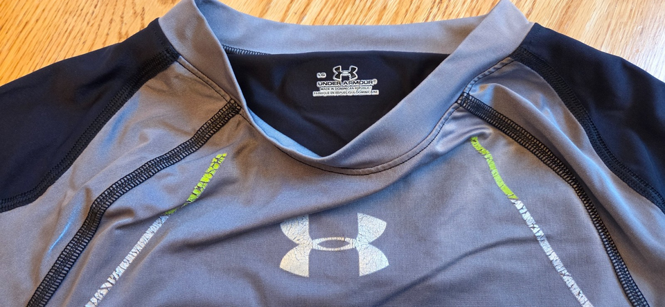 under armour charged compression recovery shirt gray large | eBay