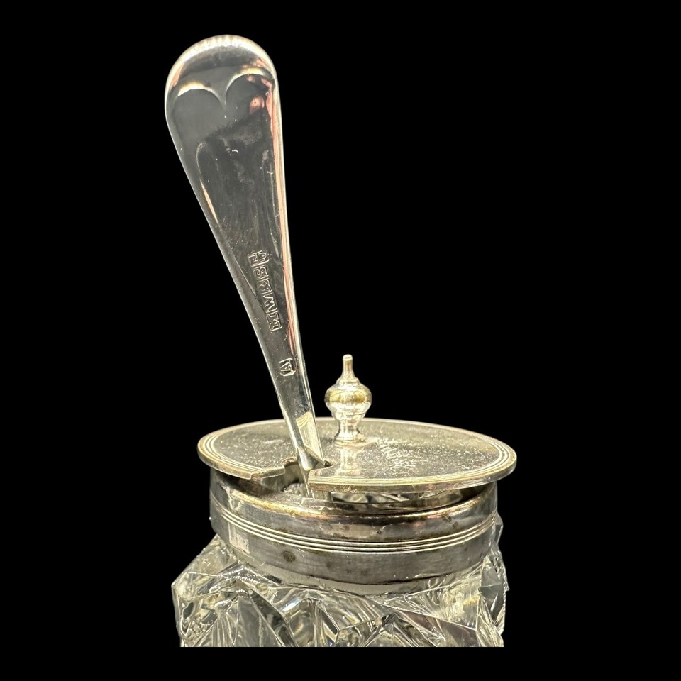 *MARTIN HALL & CO* VICTORIAN SILVER PLATED CRUET SET 6 CUT GLASS ...