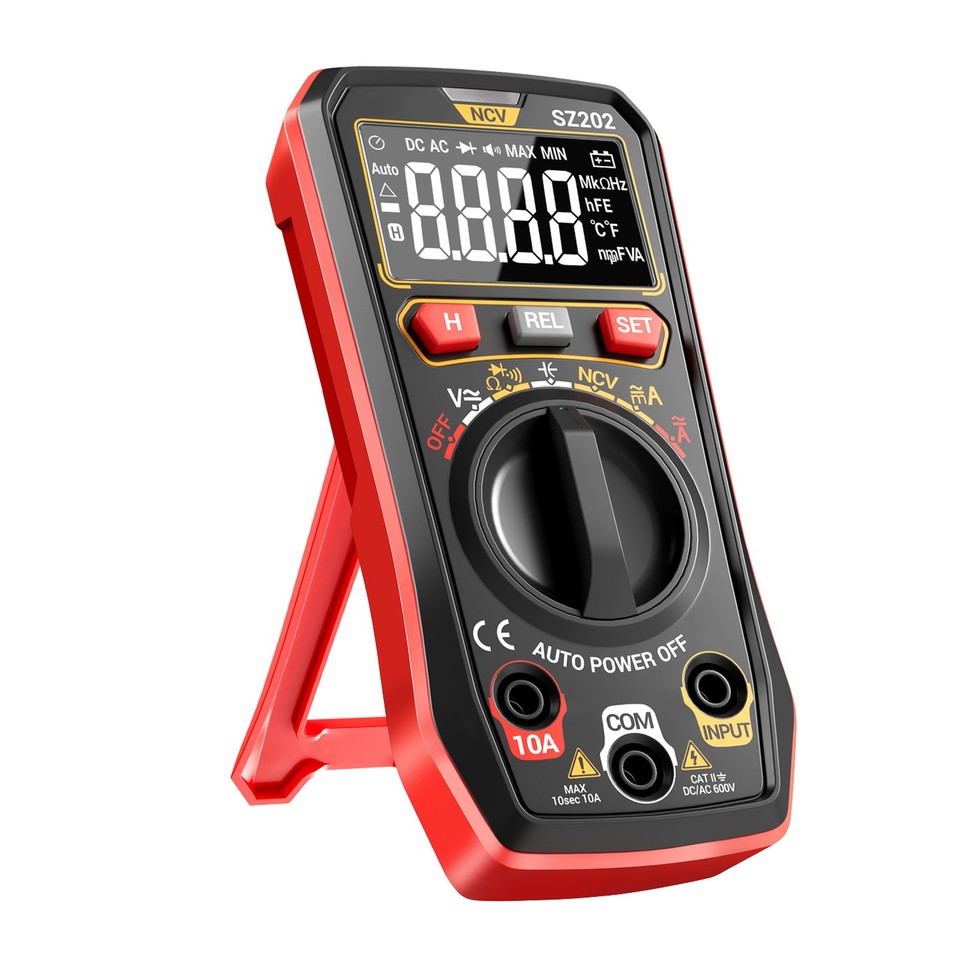 Digital Multimeter Auto-Ranging 4000 Counts Ohm Volt Amp Tester Tool ...