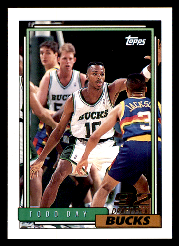 1992 Topps Todd Day DPK, RC #284 Milwaukee Bucks | eBay