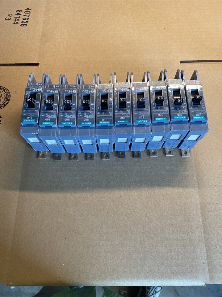 Lot Of 10 Siemens BQD BQD150 1 pole 50 amp 277v Circuit Breaker | eBay