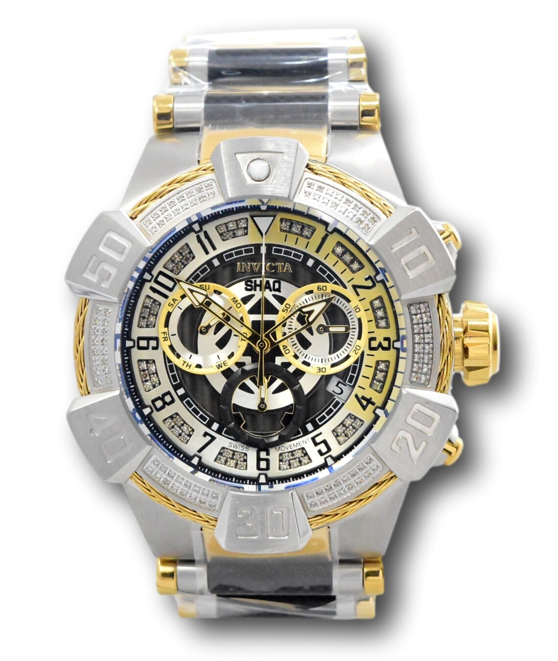 Invicta SHAQ Diamond Men's 52mm .62 CTW Diamonds Swiss Chrono Watch ...