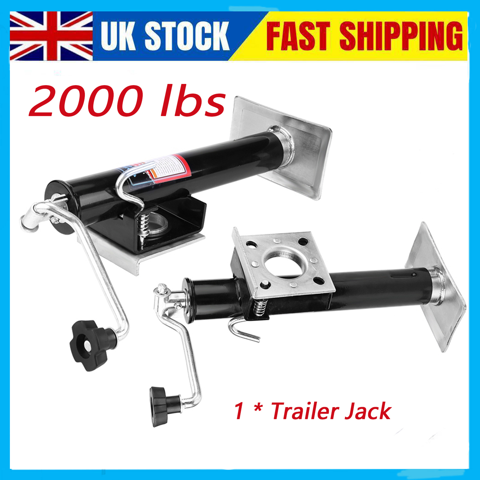 Heavy Duty Trailer Side Winding Jack Leg support Stand Bolt on Quick ...