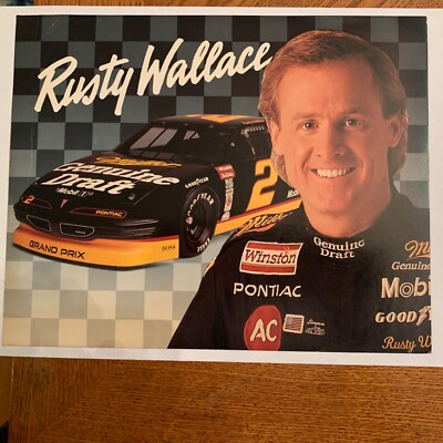 NASCAR: 8 x 10 inch color stock print of Rusty Wallace | eBay