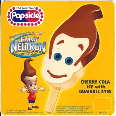 Classic Jimmy Neutron Popsicle Ice Cream Truck Sticker 6" x 6" FREE ...