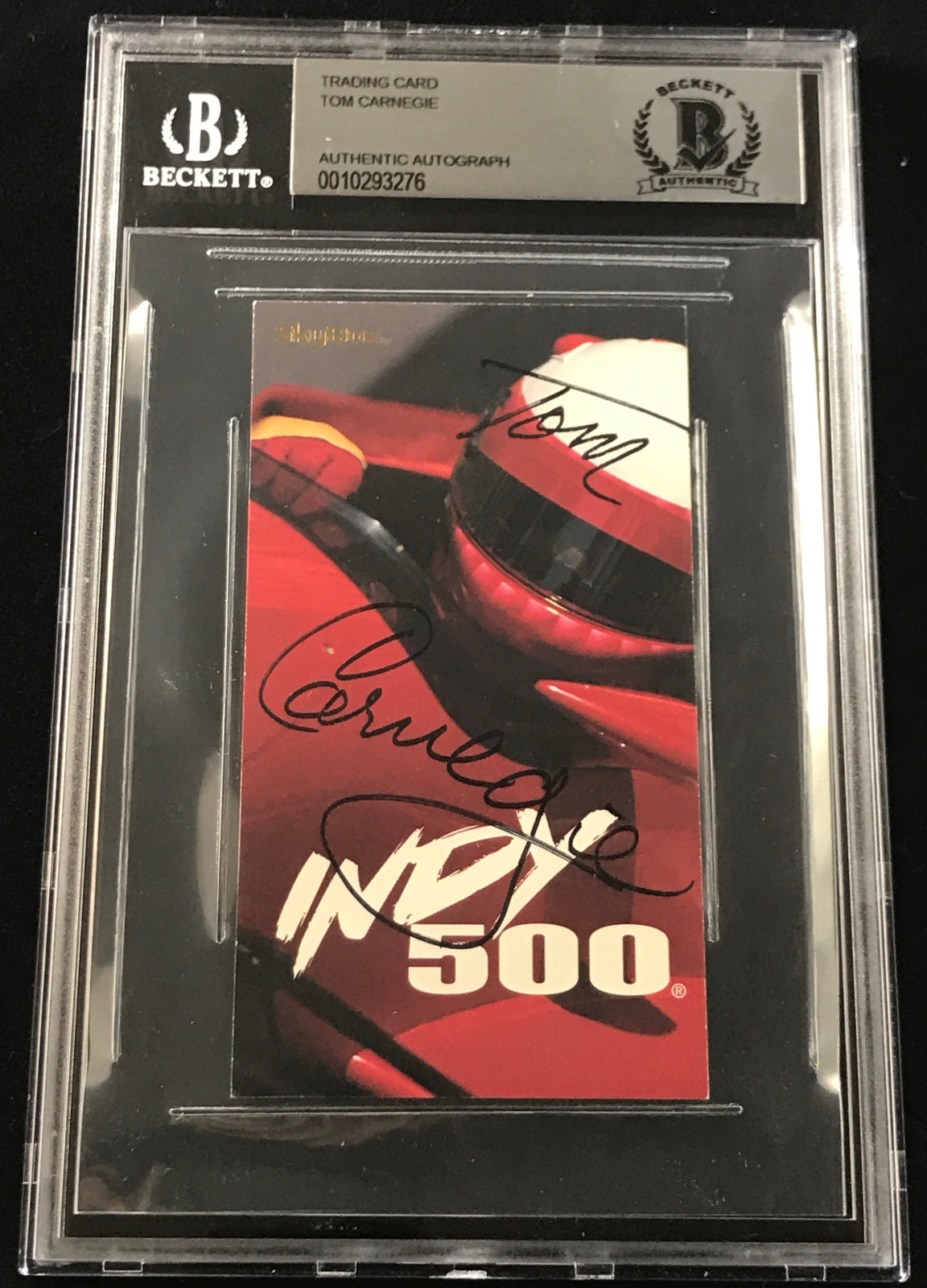 Tom Carnegie "Voice of Indy 500 for 60 YEARS" Signed Rookie Card RC ...