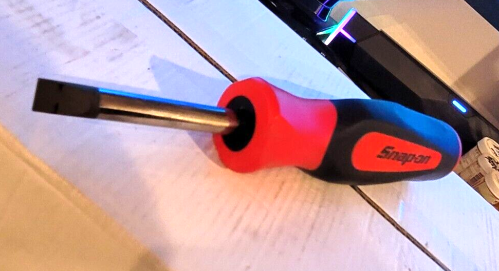 Snap-on SGD153B 3/8” Large Marine Aircraft Plug FLAT Slot Screwdriver ...