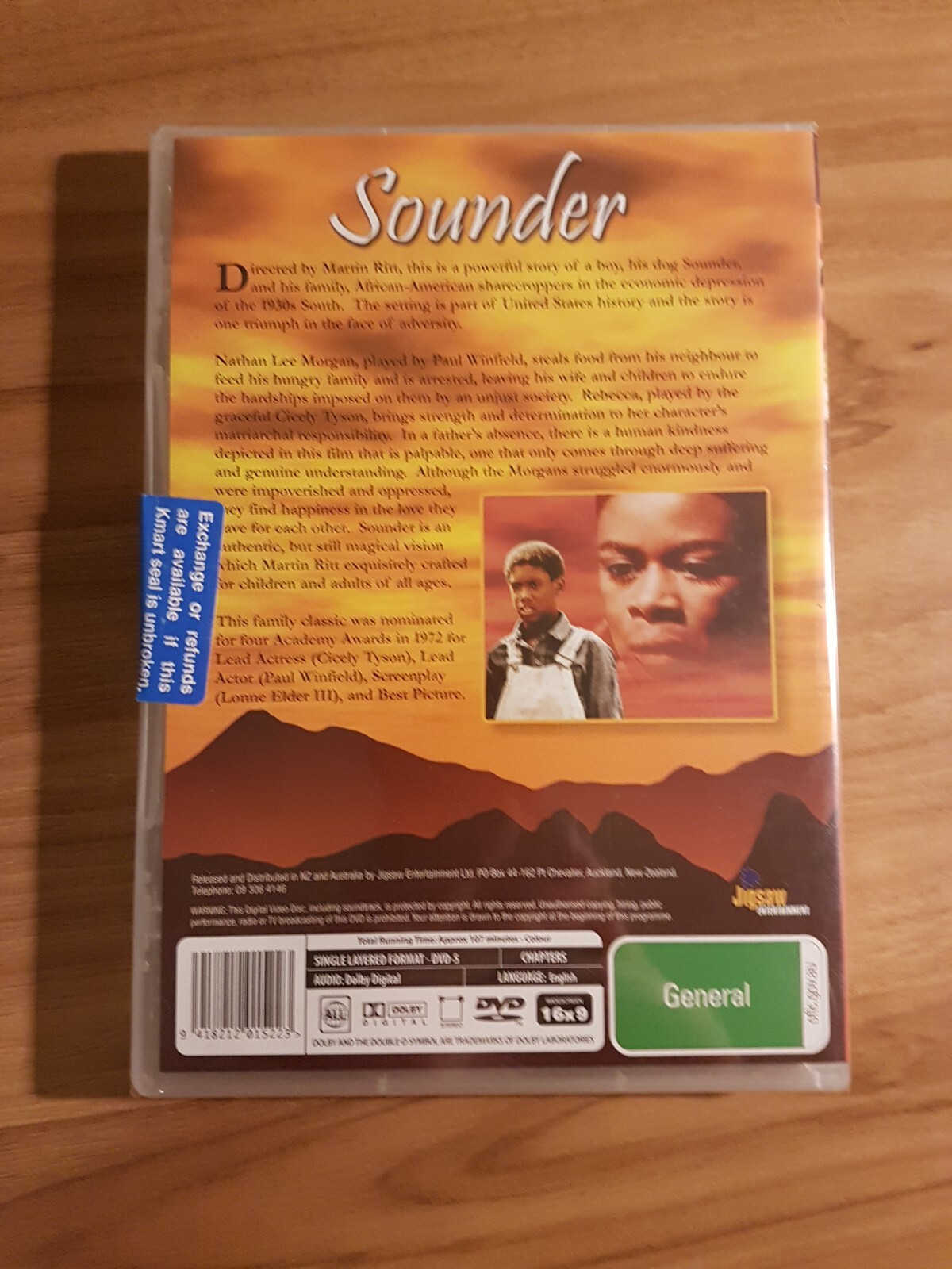 SOUNDER DVD Movie - Region All Cicely Tyson Paul Winfield Kevin Hooks ...