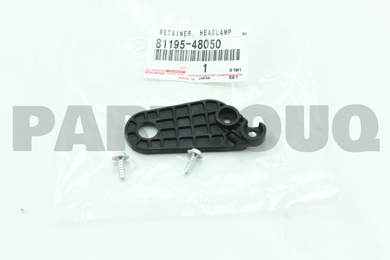 8119548050 Genuine Toyota RETAINER, HEADLAMP PROTECTOR, LWR RH 81195 ...