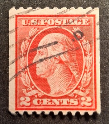 US Stamp; Scott #449 Lot of Genuine Coil Type I USED Washington ...