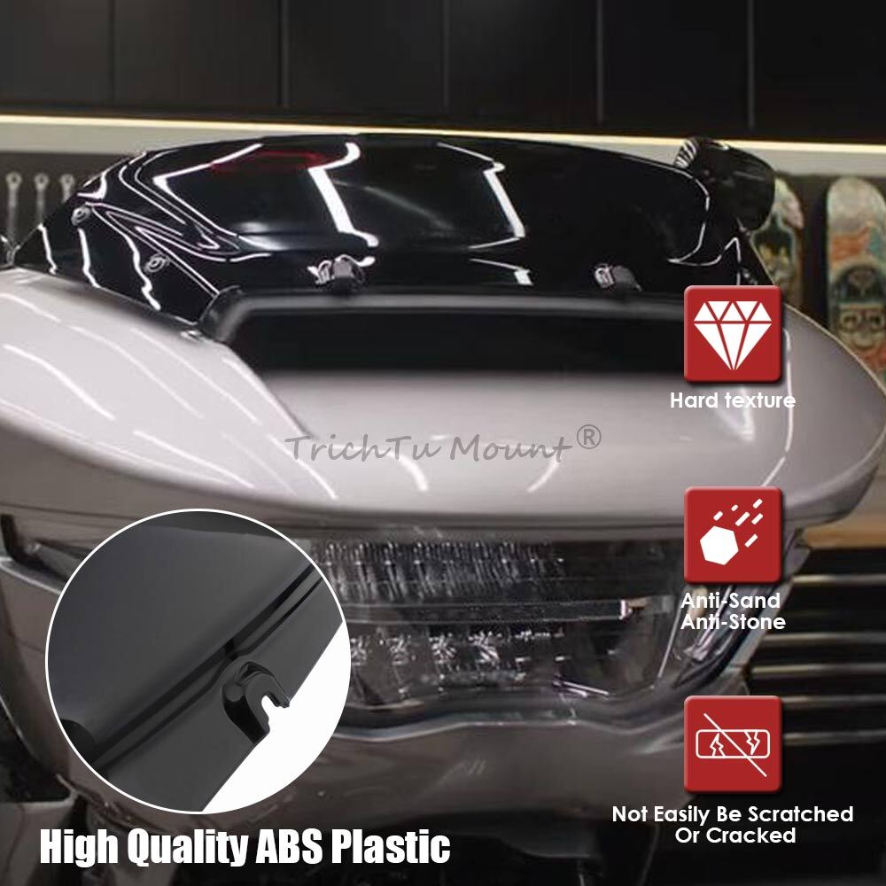 For Harley Road Glide CVO/SE FLTRXSE 2023 24 6" Black Windscreen ...