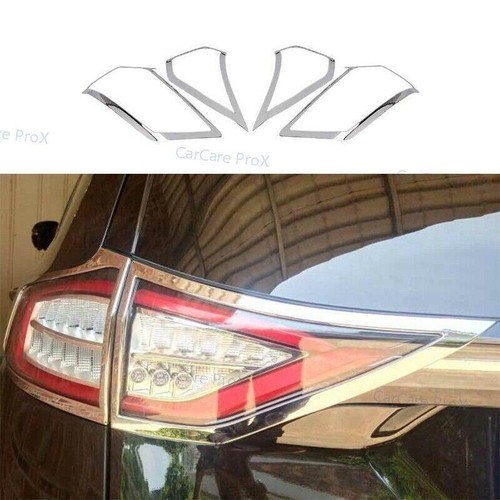 4PCS ABS Chrome 2015-2018 Fit For Ford Edge Rear Tail Light Lamp Cover ...