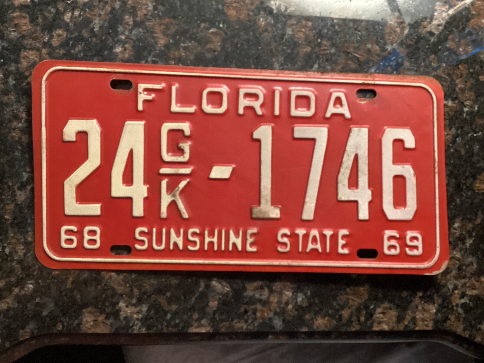 Florida License Plate 1968 1969 Saint Lucie 24GK-1746 | eBay