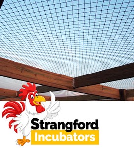 Pheasant Pen Roof Netting 22FT x 22FT (x 1.5" MESH) - **STOPS WINGED ...