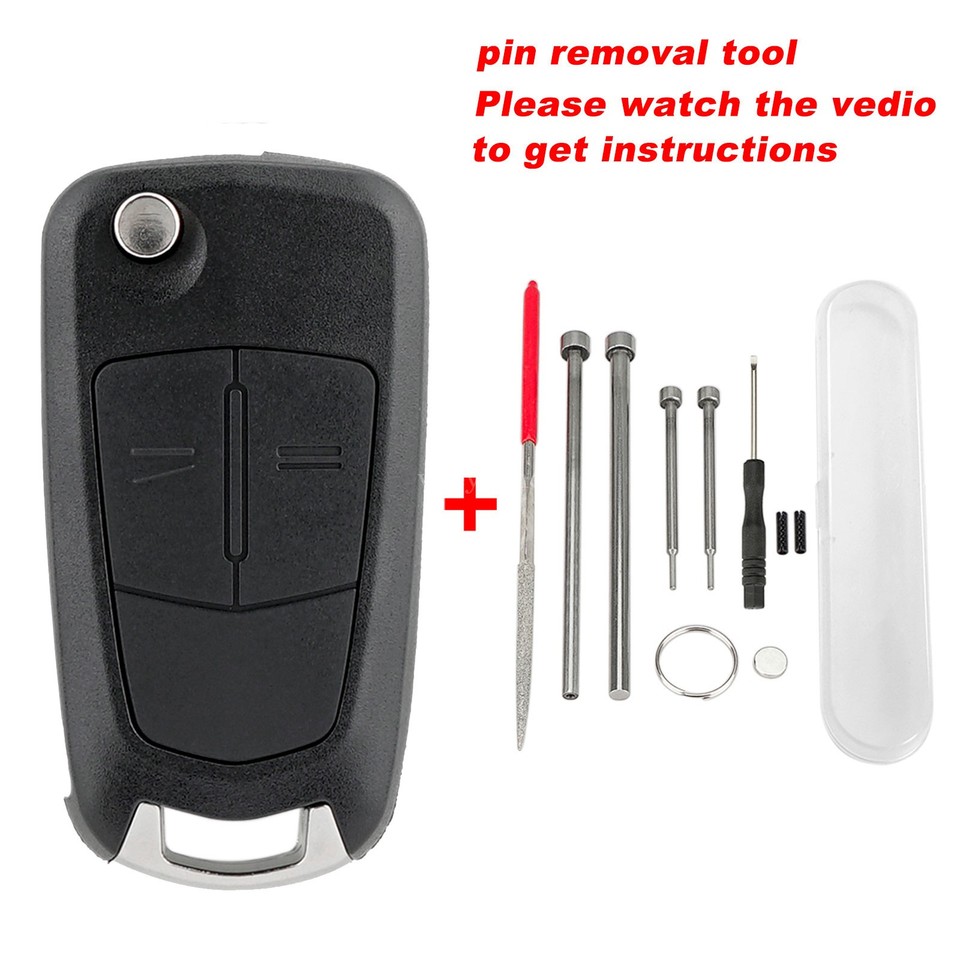 2Button Flip Key Fob Case For Vauxhall Opel Corsa Astra Zafira Meriva A ...