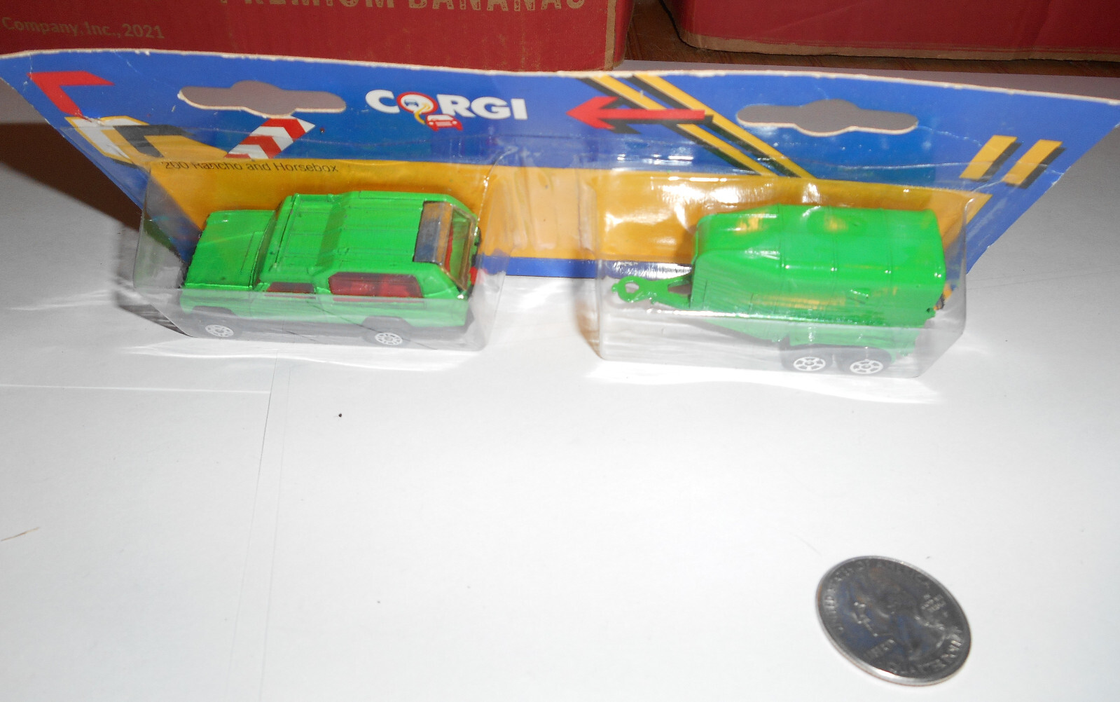 Vintage 1984 Corgi junior GREEN Twin pack Corgi MATRA RANCHO & Horsebox ...