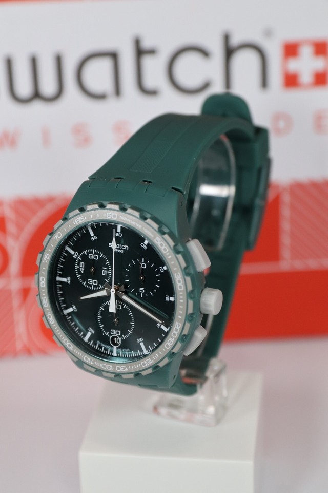 SWATCH SWISS MADE RACING ROAR MEN'S CHRONOGRAPH WATCH FOREST GREEN ...