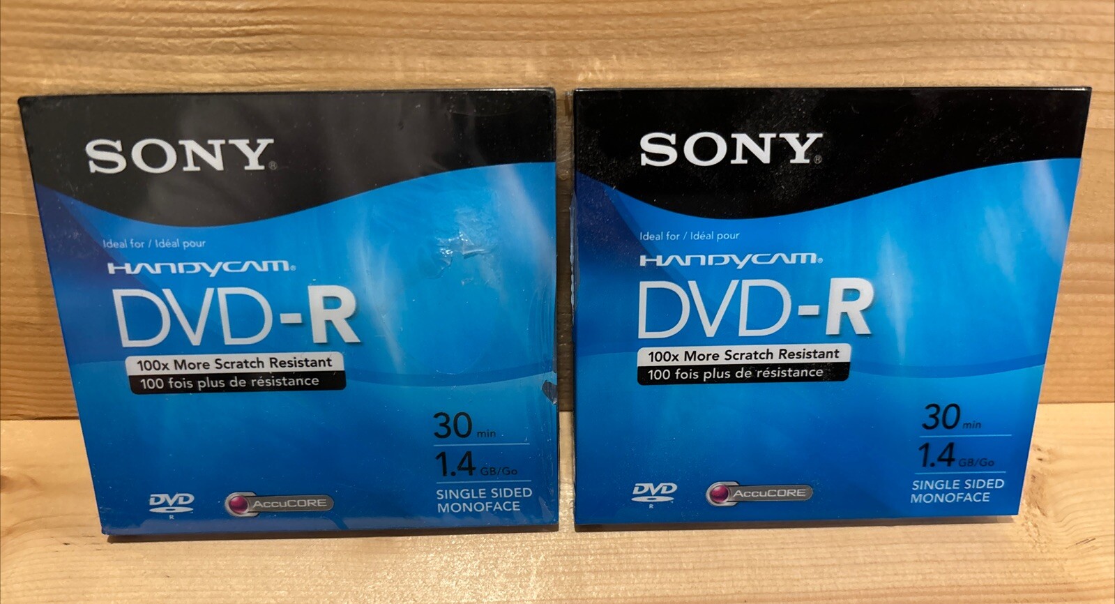SONY DVD-R Handy-Cam Video Recorder 1.4 GB 30 Min Single Sided Lot Of 2 ...