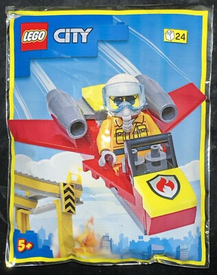Lego City Firefighter Minifigure in Jet #952209 Brand New | eBay
