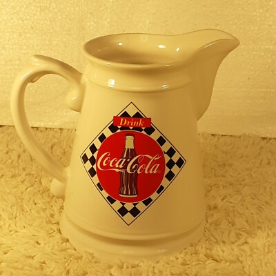 Vintage 1995 Coca Cola Ceramic Pitcher Height 6.5 inch Distributed by ...