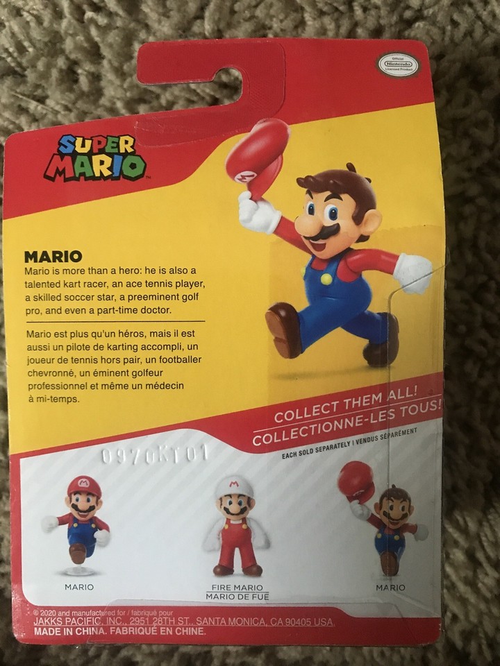 World of Nintendo Super Mario Mario 2.5-Inch Mini Figure Tipping Hat ...