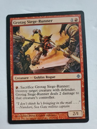 MTG Magic The Gathering Card Grotag Siege-Runner Creature Goblin Rogue ...