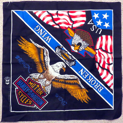 Harley Davidson Broken Wing Bandana Black Doo Rag Brand New Without ...