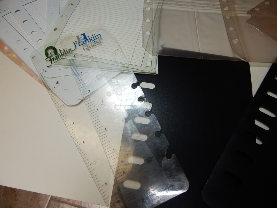 FRANKLIN Covey Classic Planner page Refill Inserts + Plastic pockets Bundle Lot | eBay