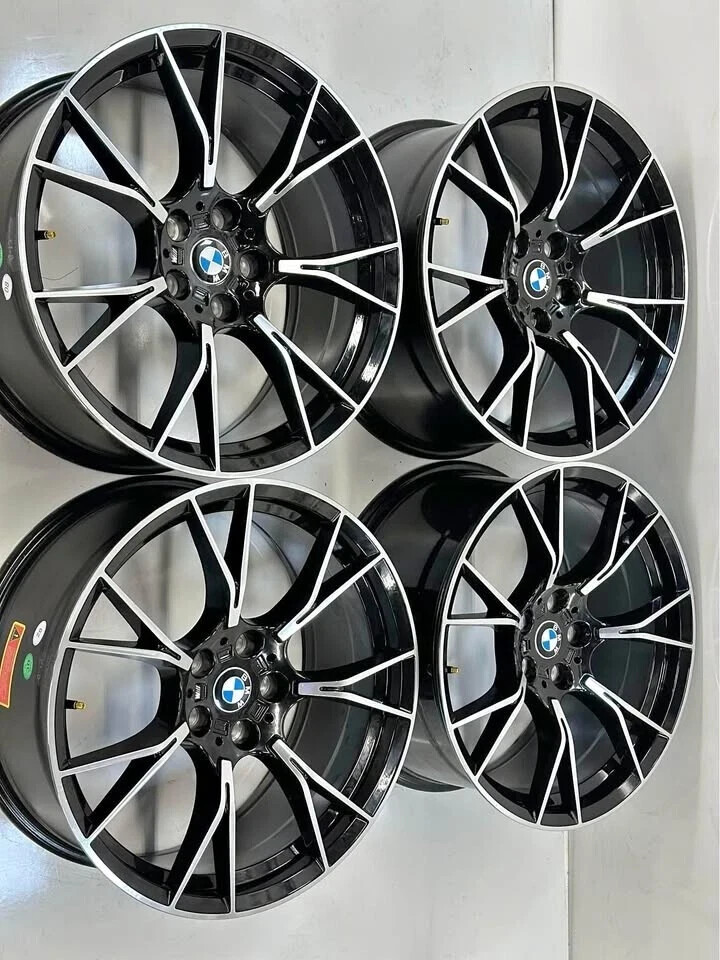 20x8.5 20x9.5 BMW BLACK MACHINE WHEELS RIMS 5x120 328 335 528 535 428 ...