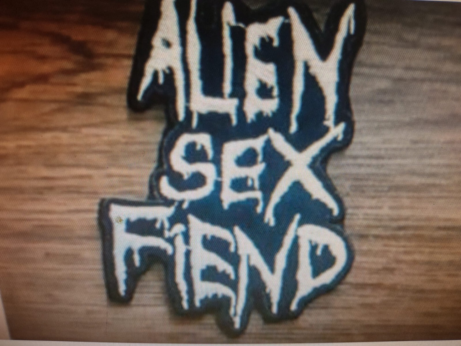 ALIEN SEX FIEND,IRON ON WHITE EMBROIDERED PATCH | eBay
