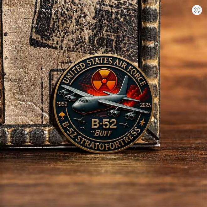 Aircraft Commemorative Coin Gold Plated B-52 BUFF Fortress Collection ...