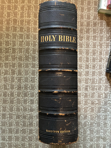 1872 Holy Bible Harding's Edition Antique Old New Testaments Apocrypha ...