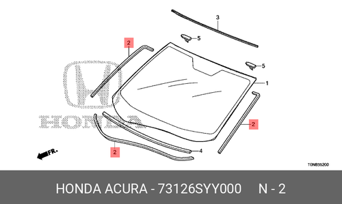 Genuine OE Weather Strip Trunk Lid 73126SYY000 For Honda 73126S-YY000 ...