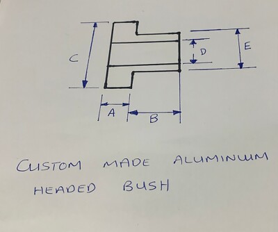 16MM OD CUSTOM MADE ALUMINIUM 6082T6 HEADED STEPPED BUSH STANDOFF ...